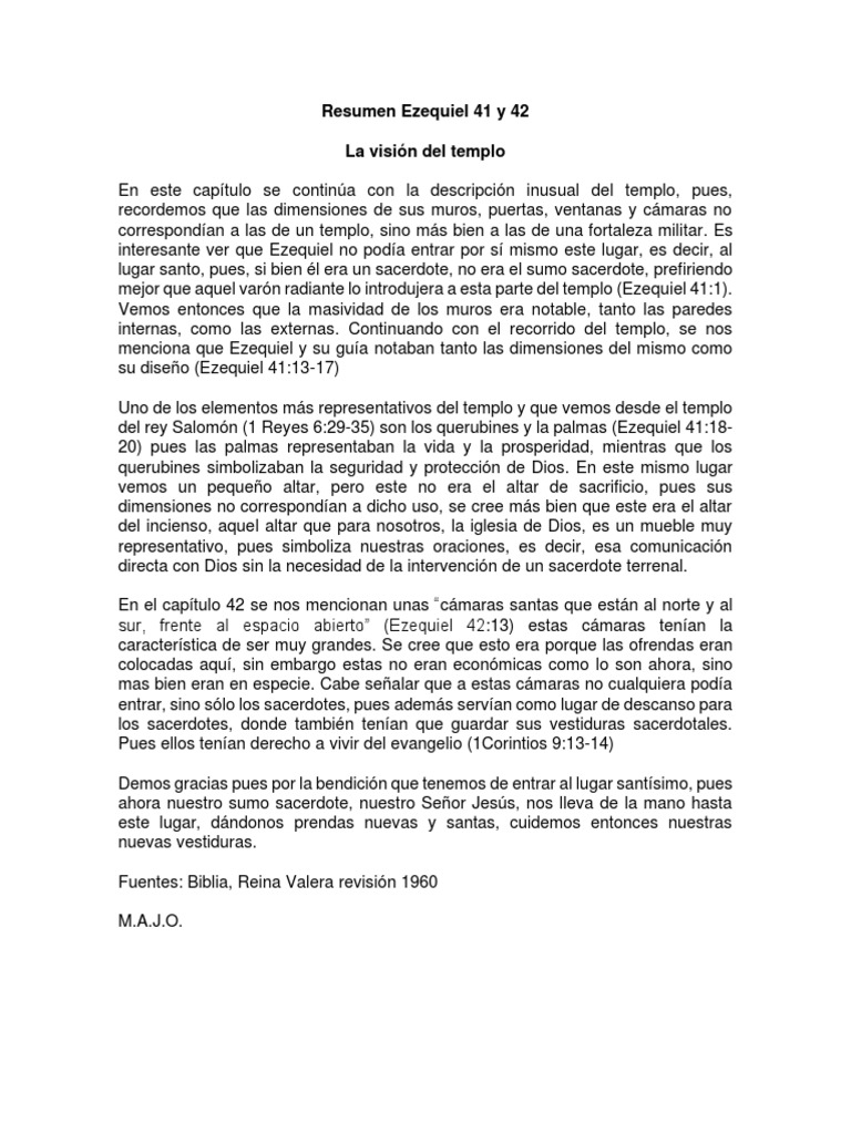 Ezequiel 41 y 42 | PDF
