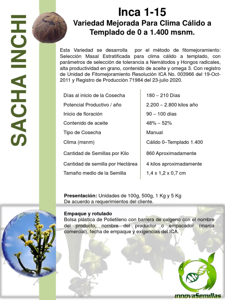 Ficha Técnica Inca 1-15 | PDF