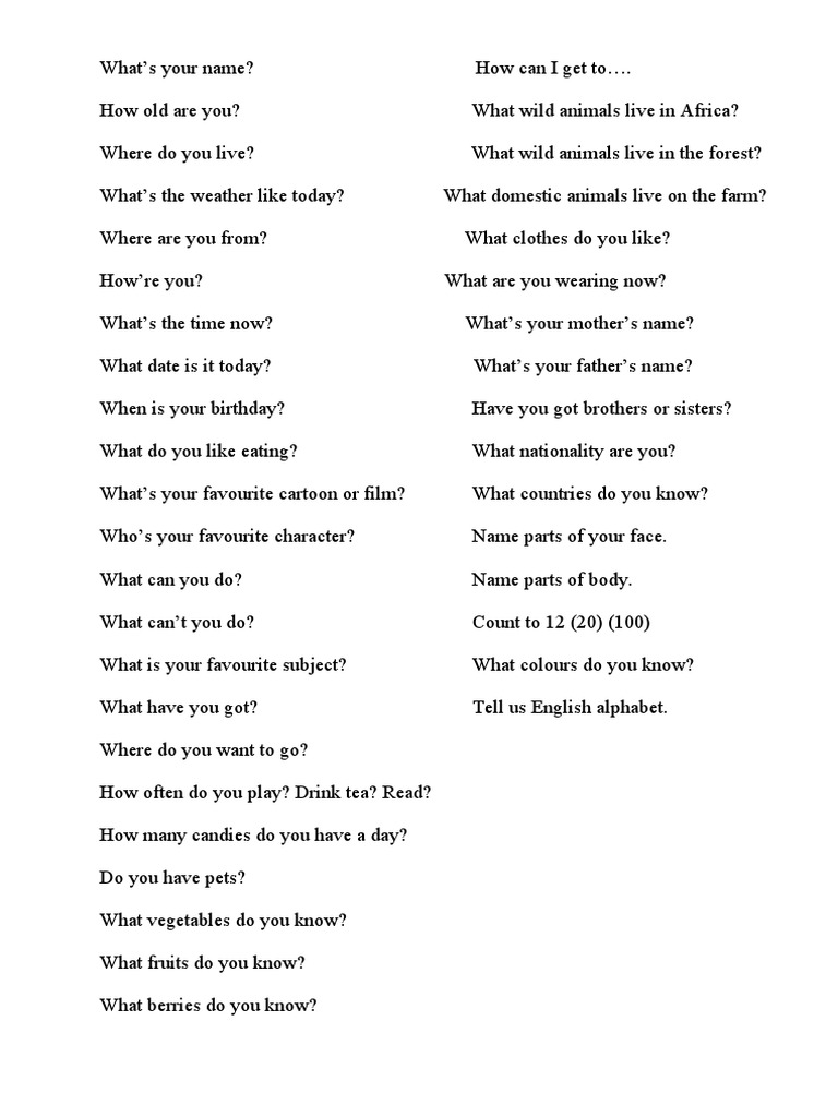 Questions Game | PDF