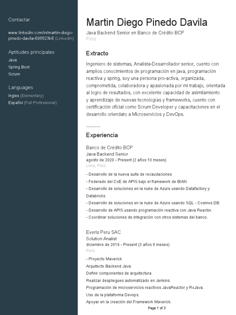 Experto en Java Backend y Microservicios | PDF | Oracle Corporation | Servicio web