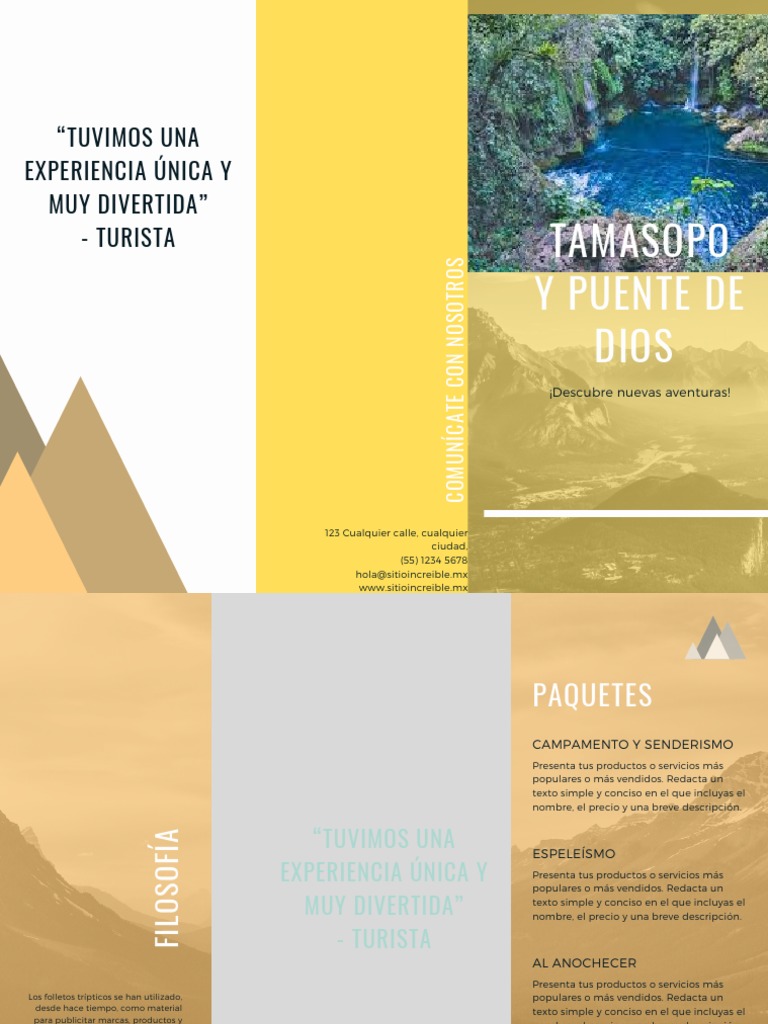 Ejemplo de Triptico Turistico | PDF