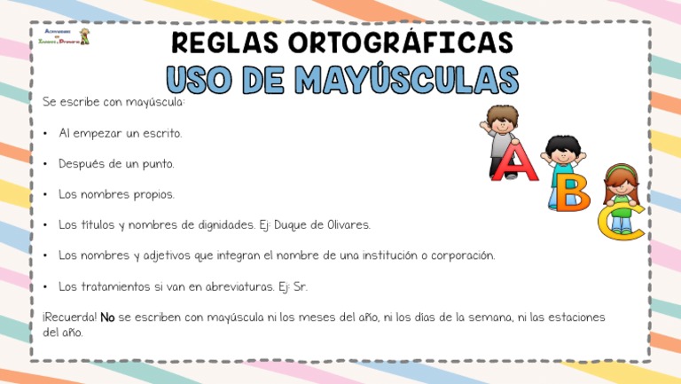 Reglas del Uso de Mayúsculas | PDF