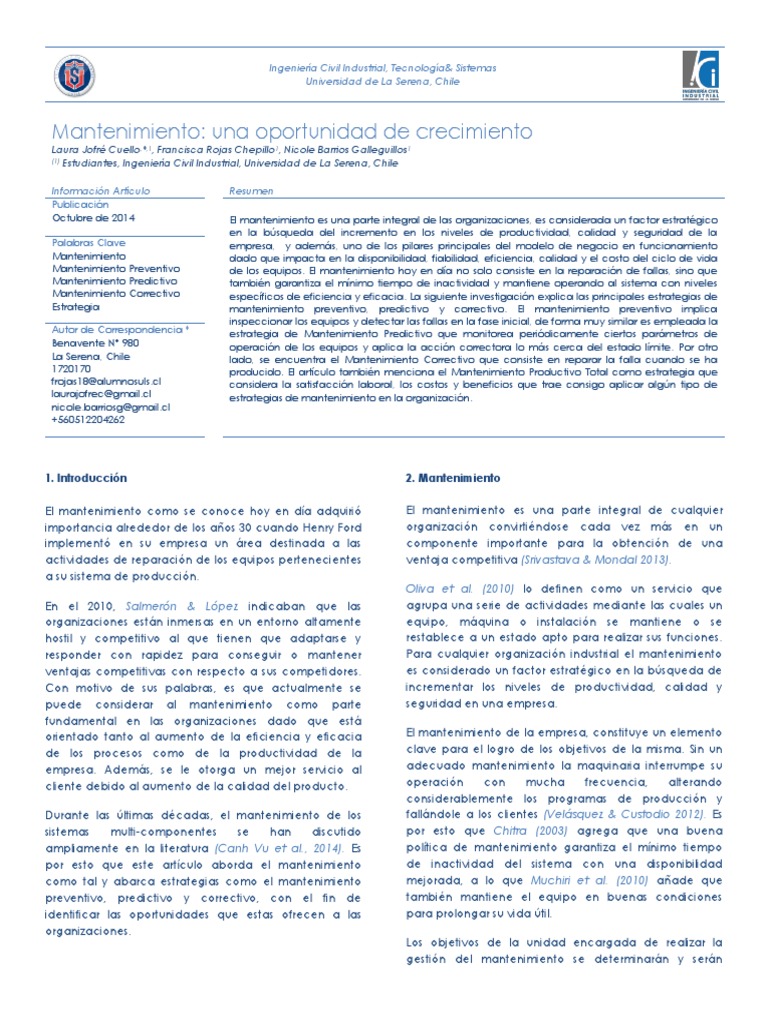 Ejemplo Paper | Descargar gratis PDF | Calidad (comercial) | Ingeniería ...