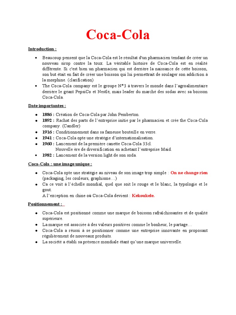 Coca Cola | PDF | Coca Cola | Marque