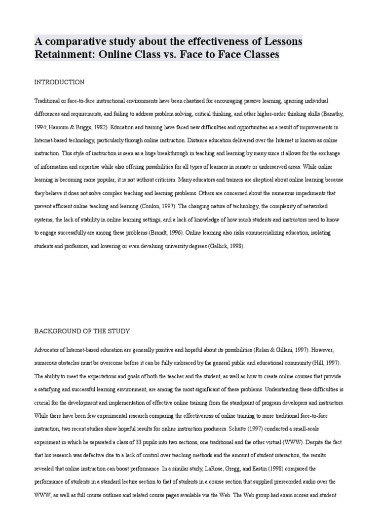 A Comparative Study | PDF | Educational Technology | Learning