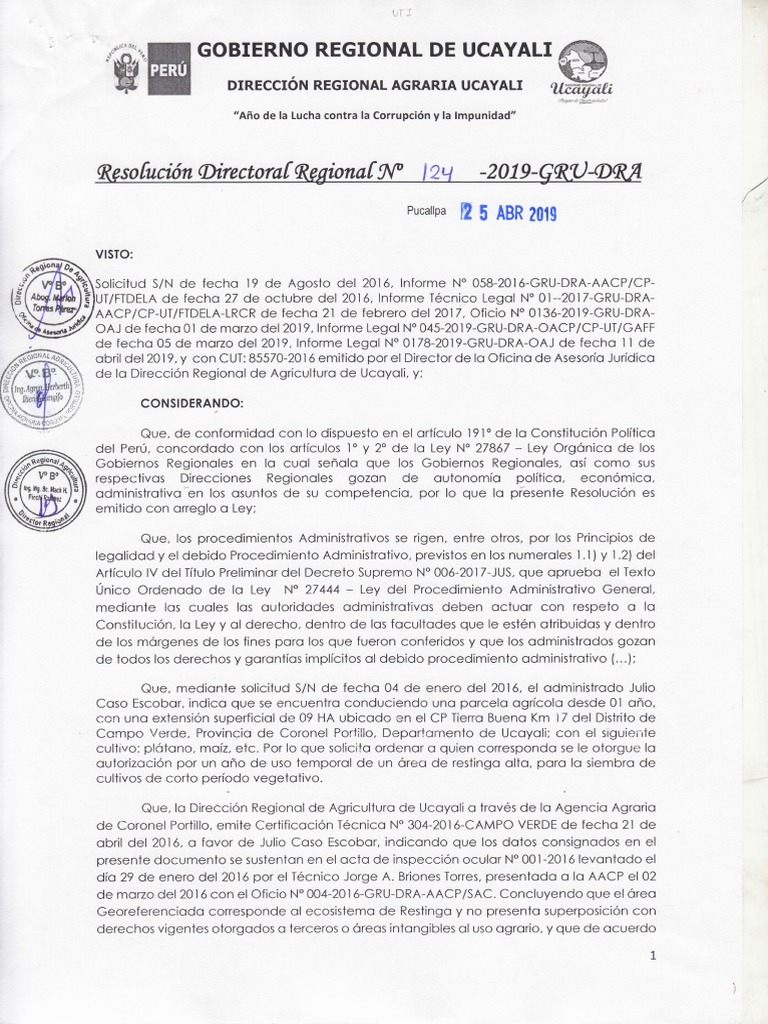 RDR - N - 124 2019 Gru Dra | PDF | Documentos legales | Jurisprudencia