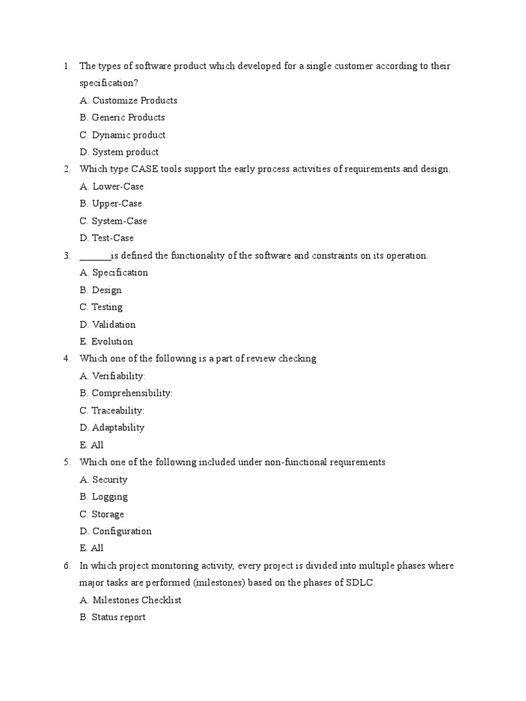Software Design and Architecture Quiz | PDF | Class (Computer ...