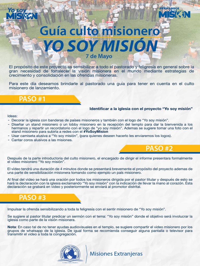Guia Culto Misionero Ysm | PDF