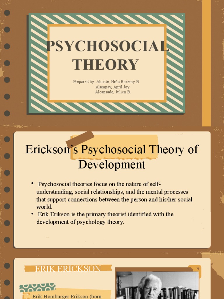 Psychosocial-Theory 1 | PDF | Id | Developmental Psychology