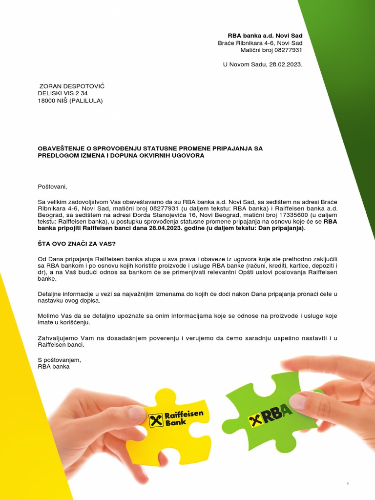 RBA Banka A.D. Novi Sad | PDF