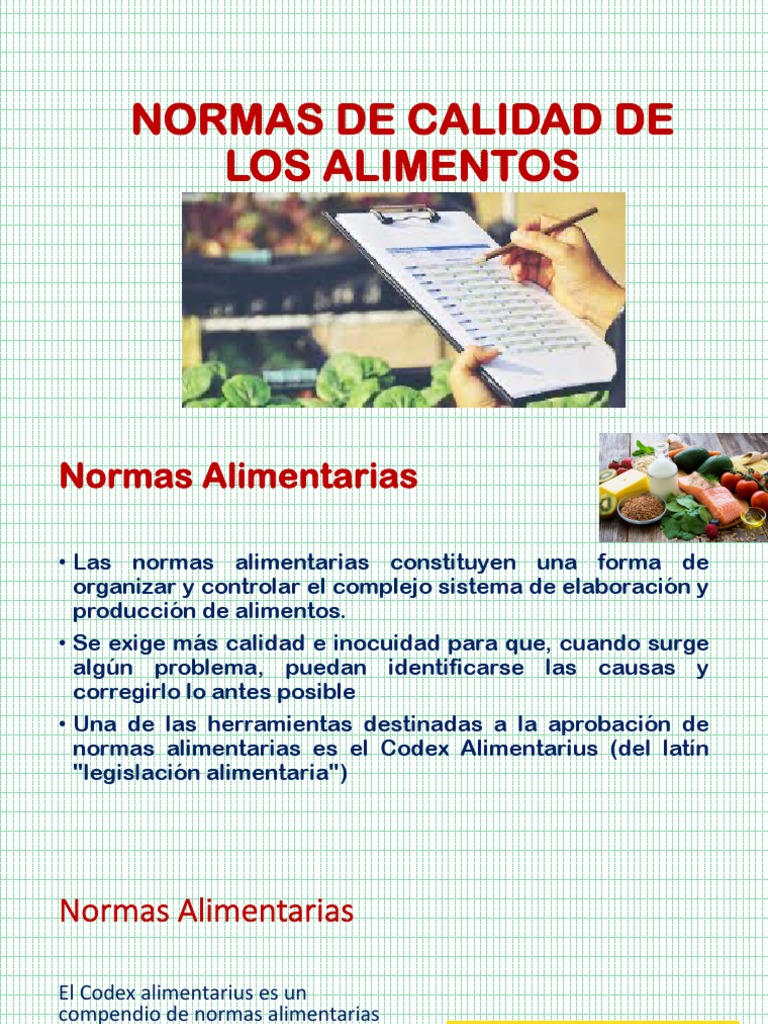 U3 Normas de Calidad de Los Alimentos | PDF | Alimentos | Calidad (comercial)