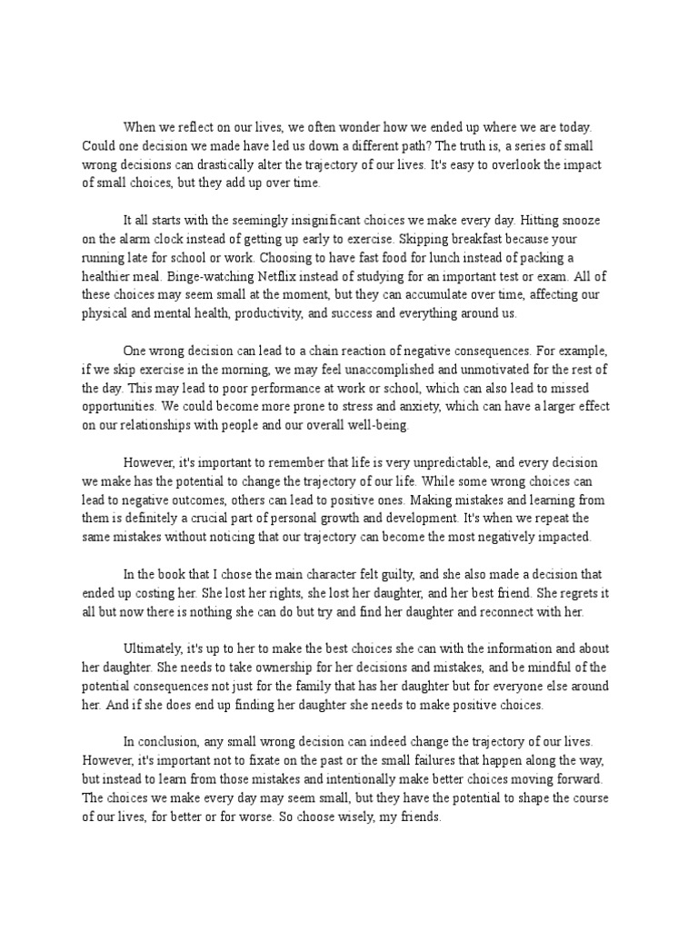 Take Action Essay | PDF | Behavioural Sciences | Psychological Concepts