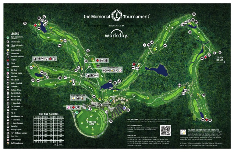 Memorial Tournament Map | Download Free PDF | Jack Nicklaus | Par (Score)