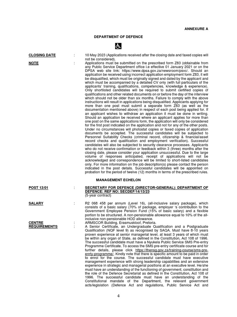 Annexure A Department of Defence | PDF | Internal Audit | Audit