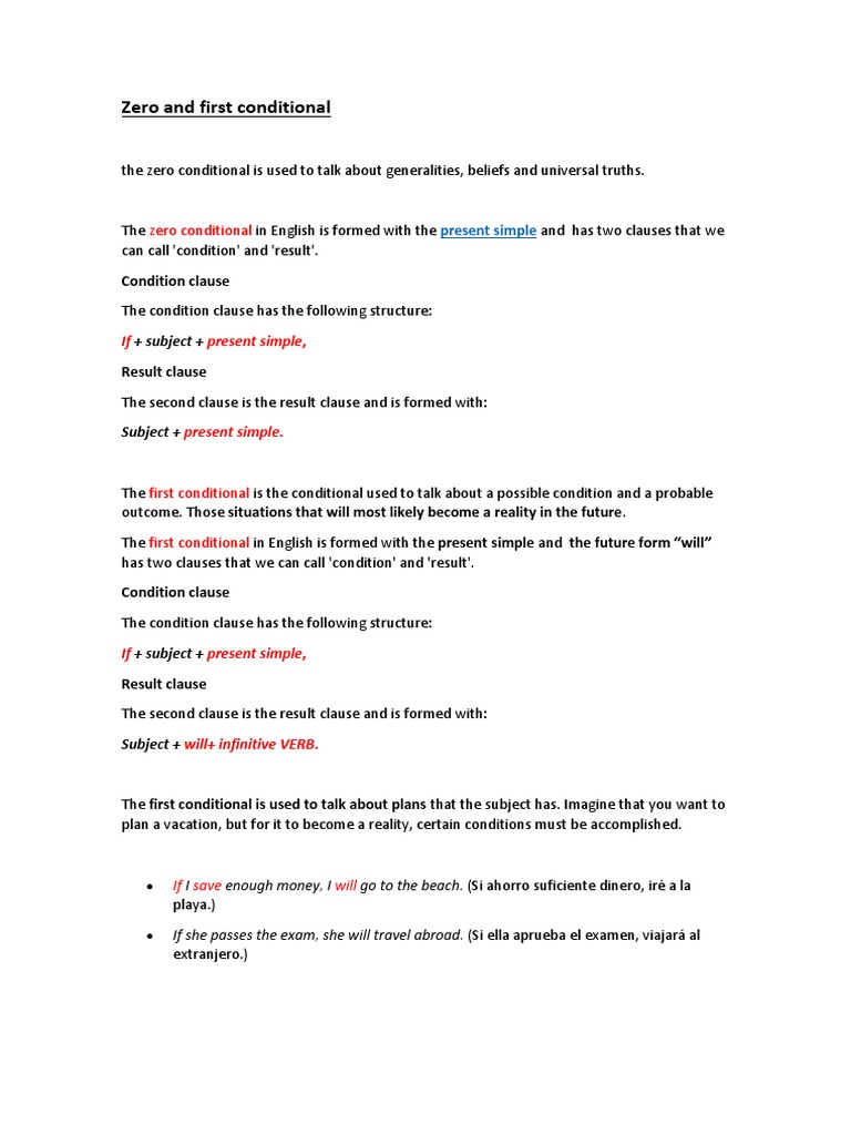 English Conditionals Guide | PDF
