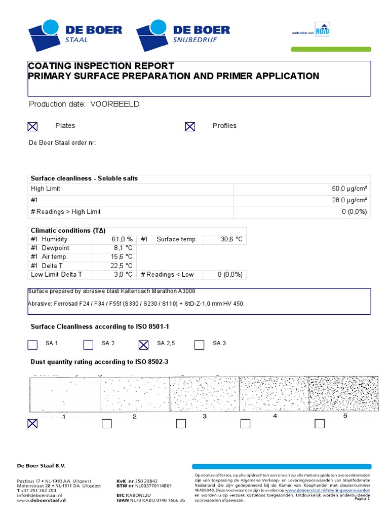 Coating Inspection Report | PDF | Applied And Interdisciplinary Physics ...