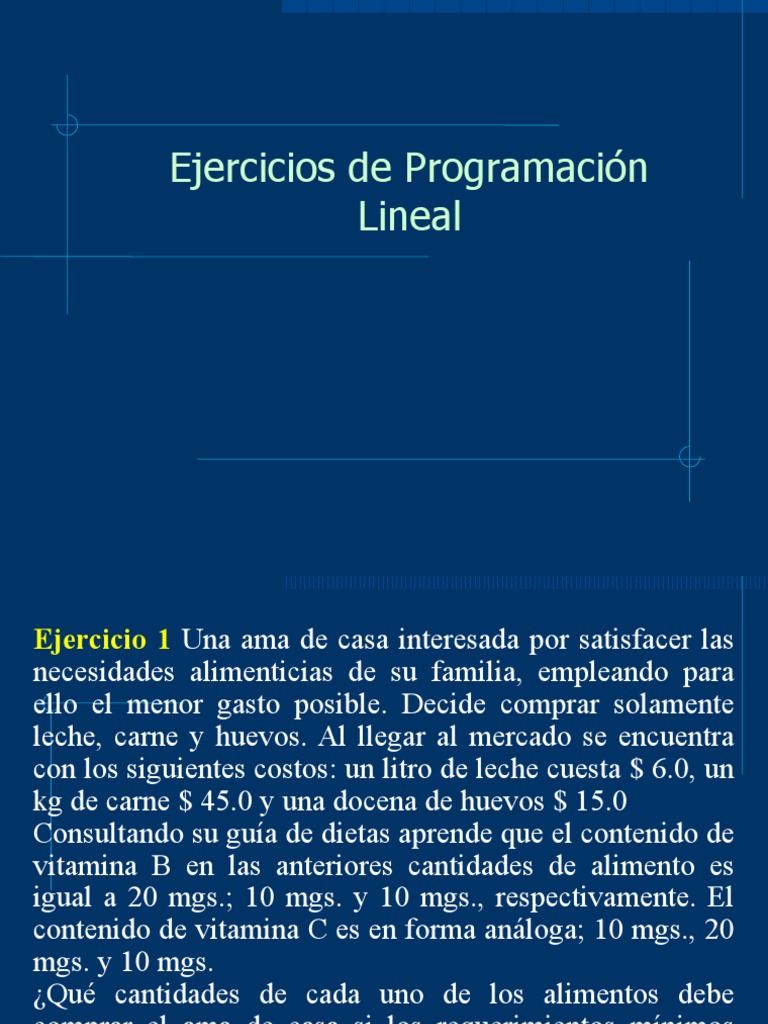 Ejercicios PL | PDF