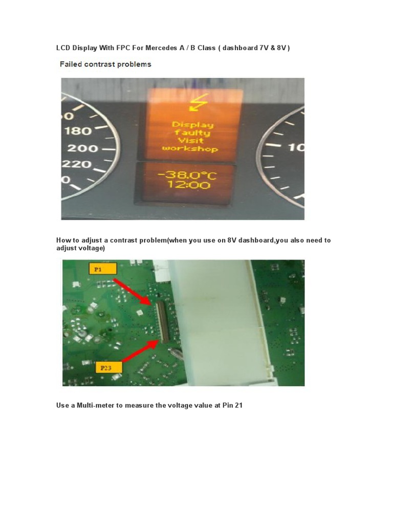 Adjusting LCD Contrast for Mercedes A/B Class | PDF | Teaching Methods ...