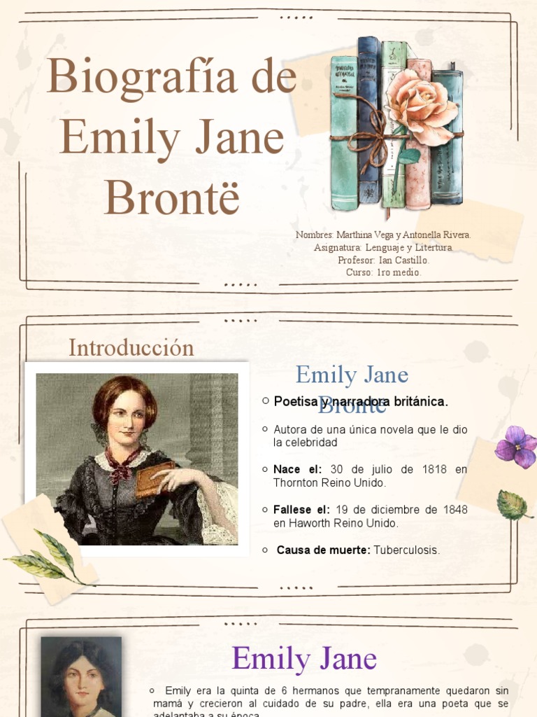 Biografia de Emily Jane | PDF | Clásicos