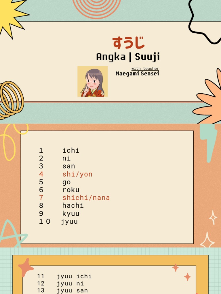 Modul Angka Bahasa Jepang by Maegami Sensei | PDF