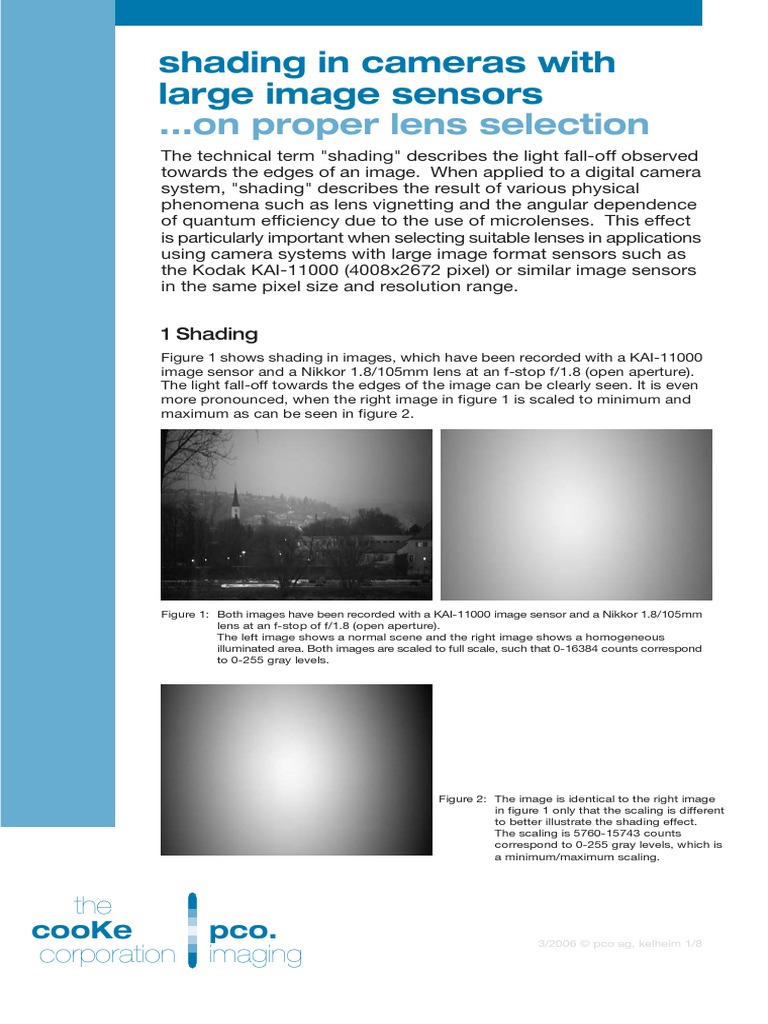 Pco Cooke KB Shading 0603 S | PDF | Camera Lens | Camera