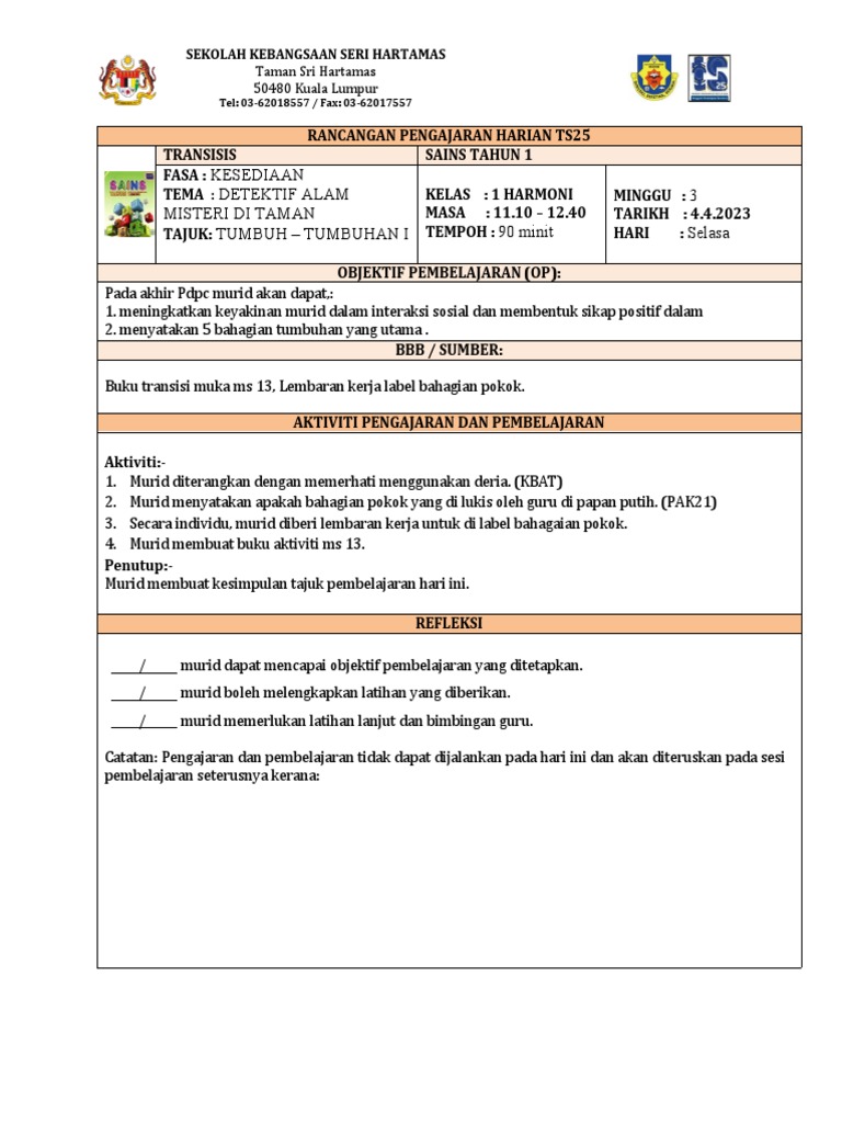 SNS T1 TS25 (Unit 1) 1H KEMAHIRAN SAINTIFIK | PDF