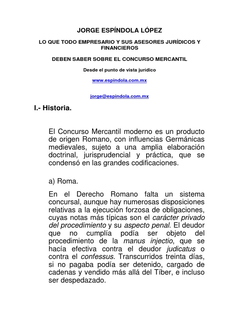 Apuntes-Concurso Mercantil | PDF | Bancarrota | Liquidación