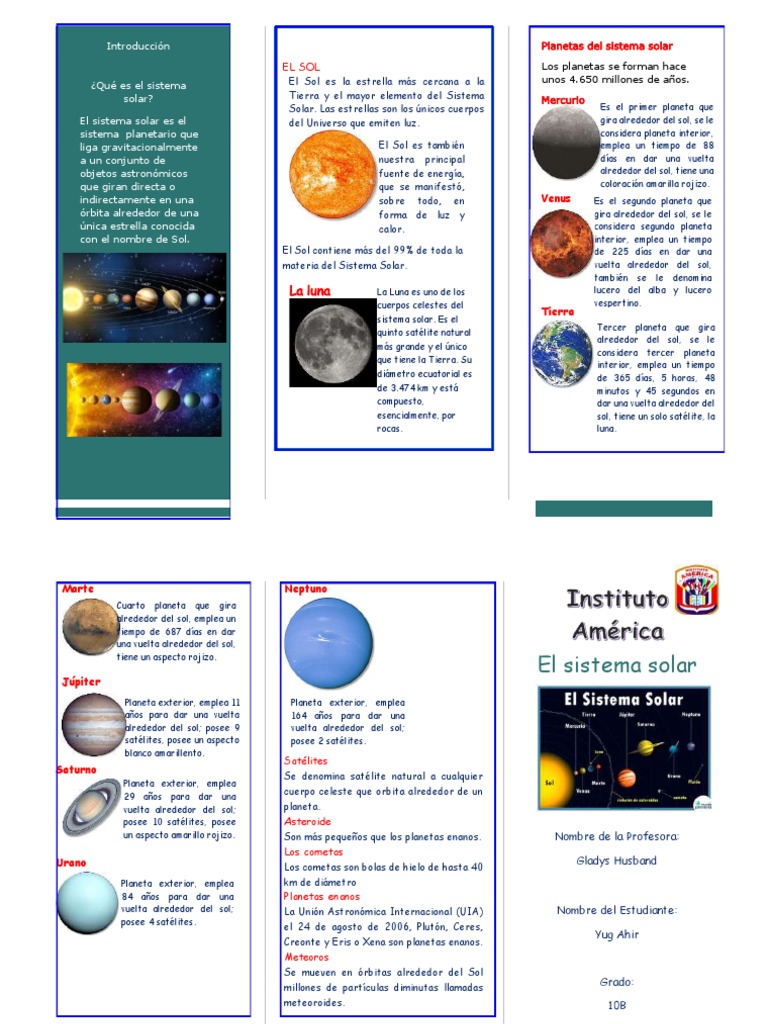 Triptico Geo Fisica | PDF | Satélite natural | Planetas