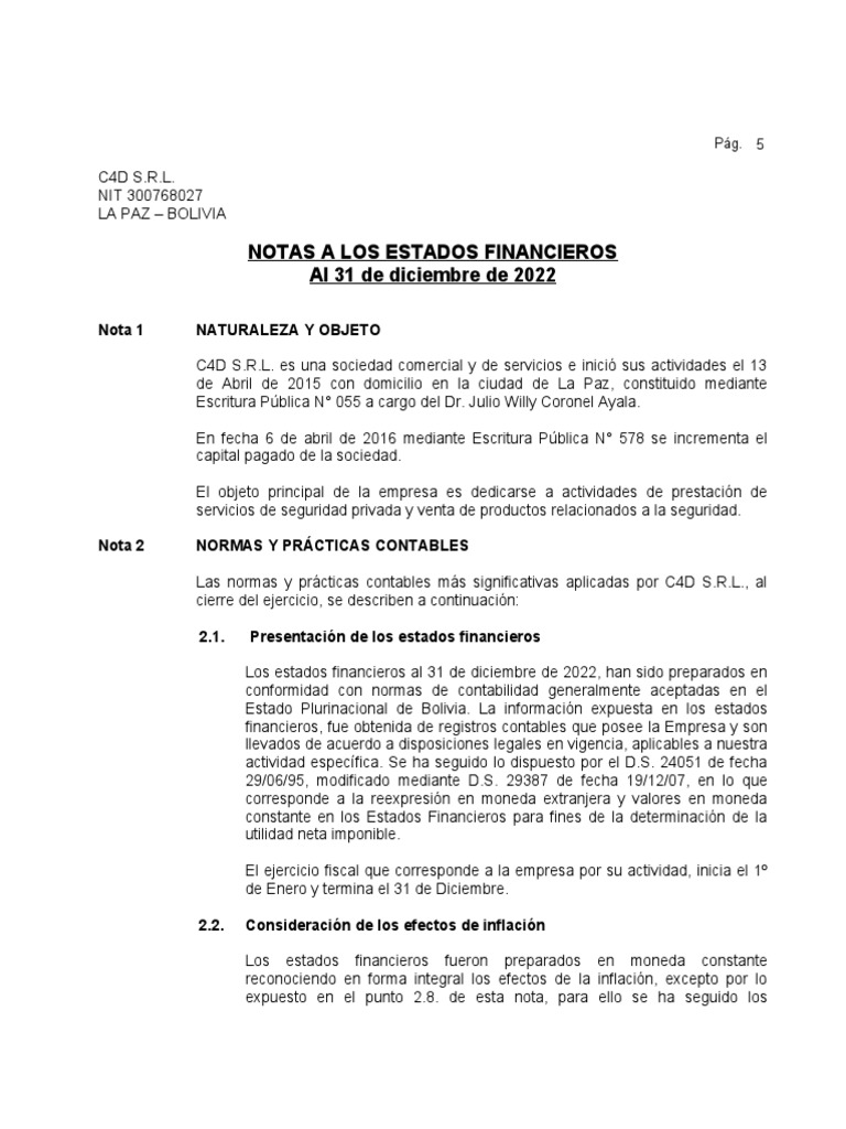 Siat Eeff 300768027 2022 12 | PDF | Contabilidad | Depreciación