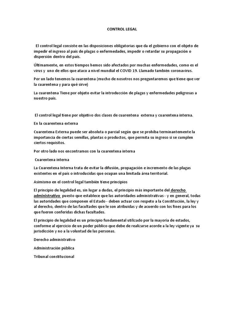 Control Legal | PDF | Constitución | Jurisdicción