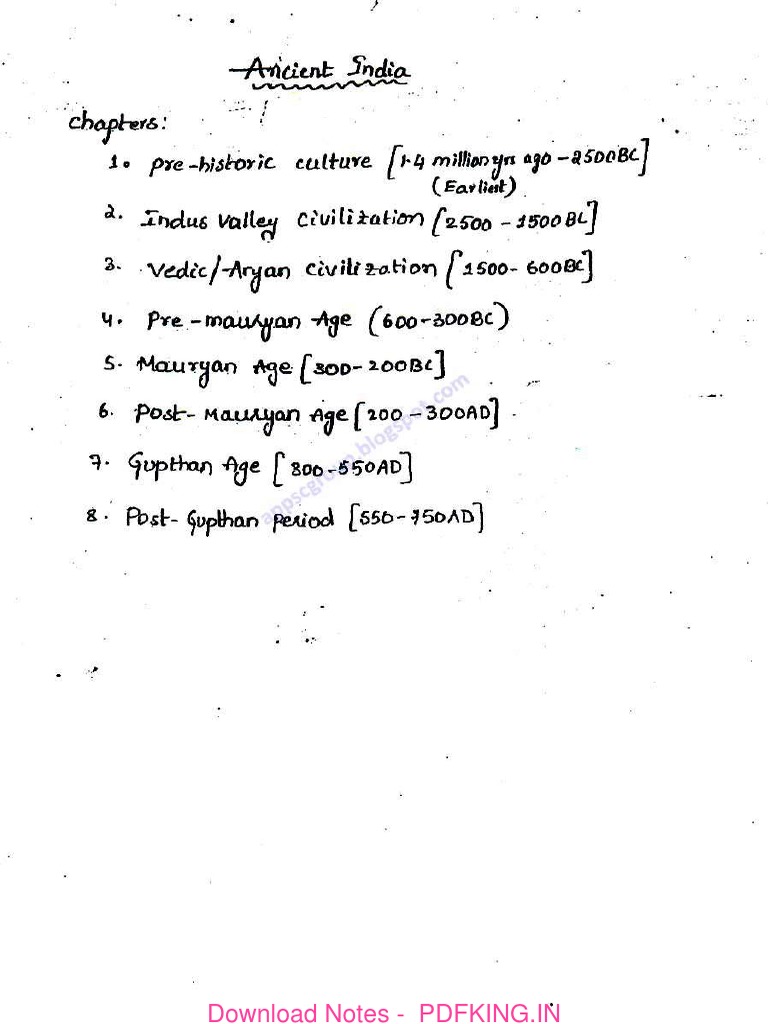 Ancient History Handwritten Notes in English PDF-1 | PDF | Business ...