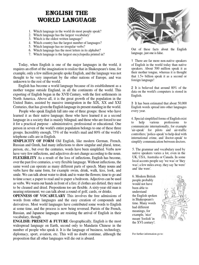 04 English The World Language Pdf English Language Languages