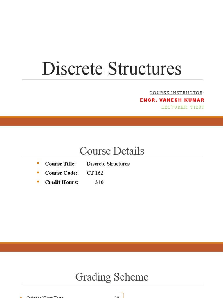 Discrete Structures Introductory Lecture | PDF | Discrete Mathematics | Mathematics