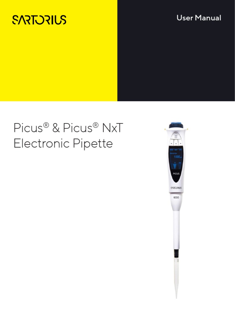 Picus-Picus-NxT-Electronic-Pipette-Manual de Usuario | PDF | Laboratories