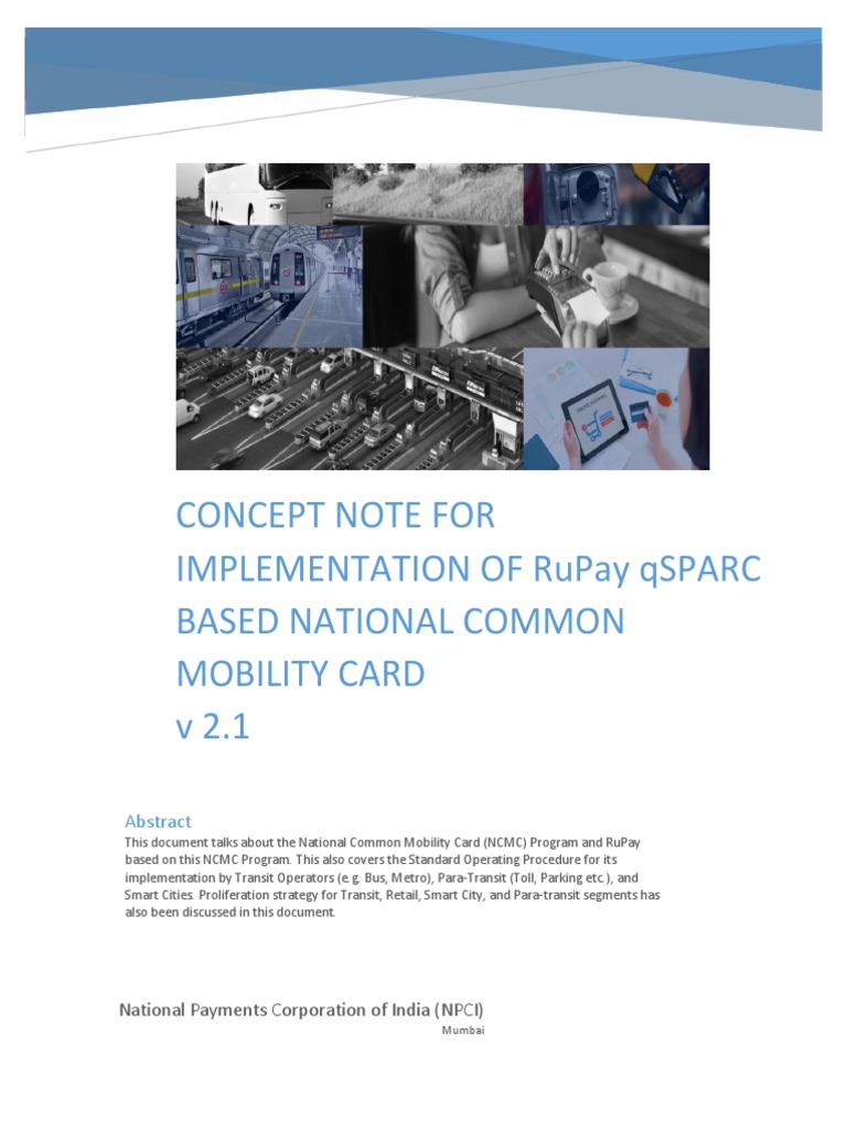 RuPay qSPARC NCMC Implementation Guide | PDF | Emv | Debit Card