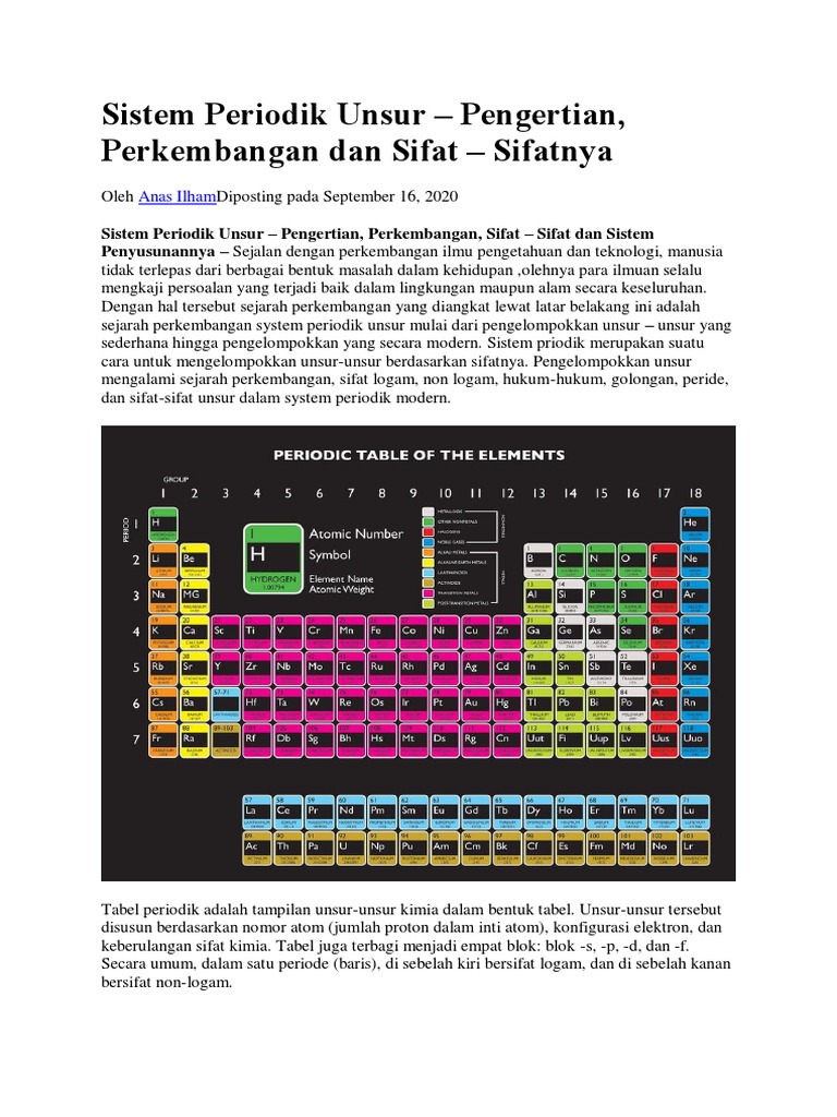 Sistem Periodik Unsur | PDF