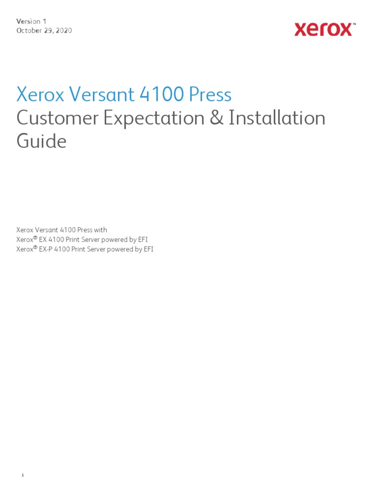 Xerox Versant 4100 Press CEIG v1.0 | PDF | Paper | Automation