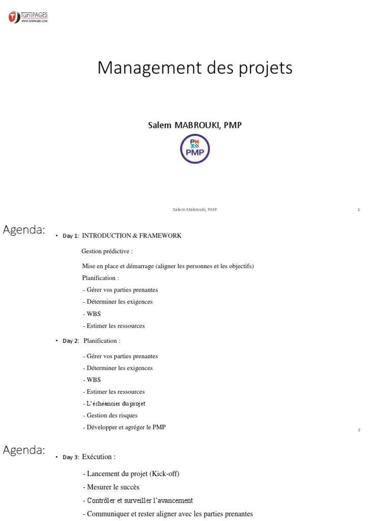 Gestion de Projet : Méthodes et Cadres | PDF | Partie prenante | Planification