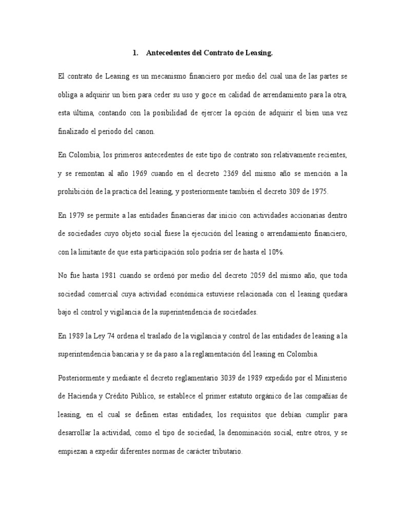 Guía Completa del Leasing en Colombia | PDF | Bancos | Business