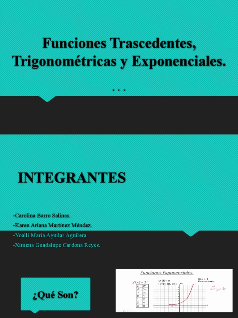 Funciones | PDF | Funciones trigonométricas | Funcion exponencial
