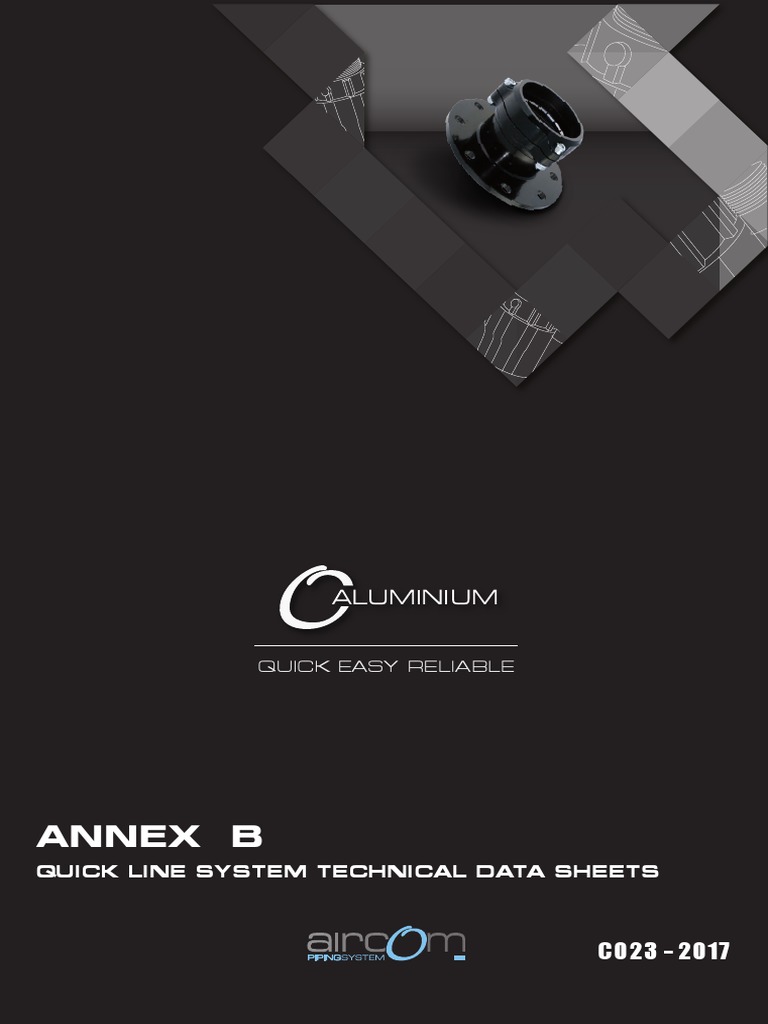 Quick Line System Technical Data Sheets | PDF | Pipe (Fluid Conveyance ...