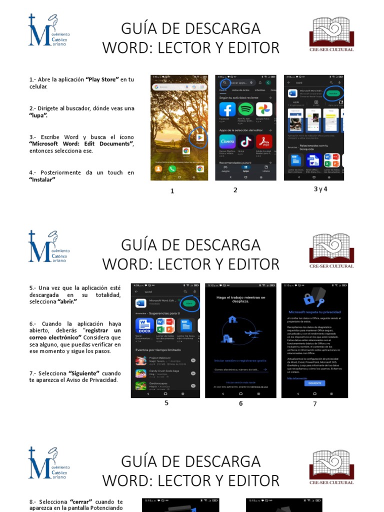 Guía de Descarga Word | PDF
