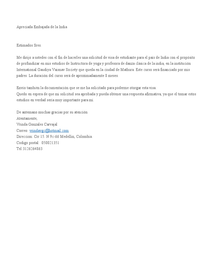 Carta Estudiante | PDF