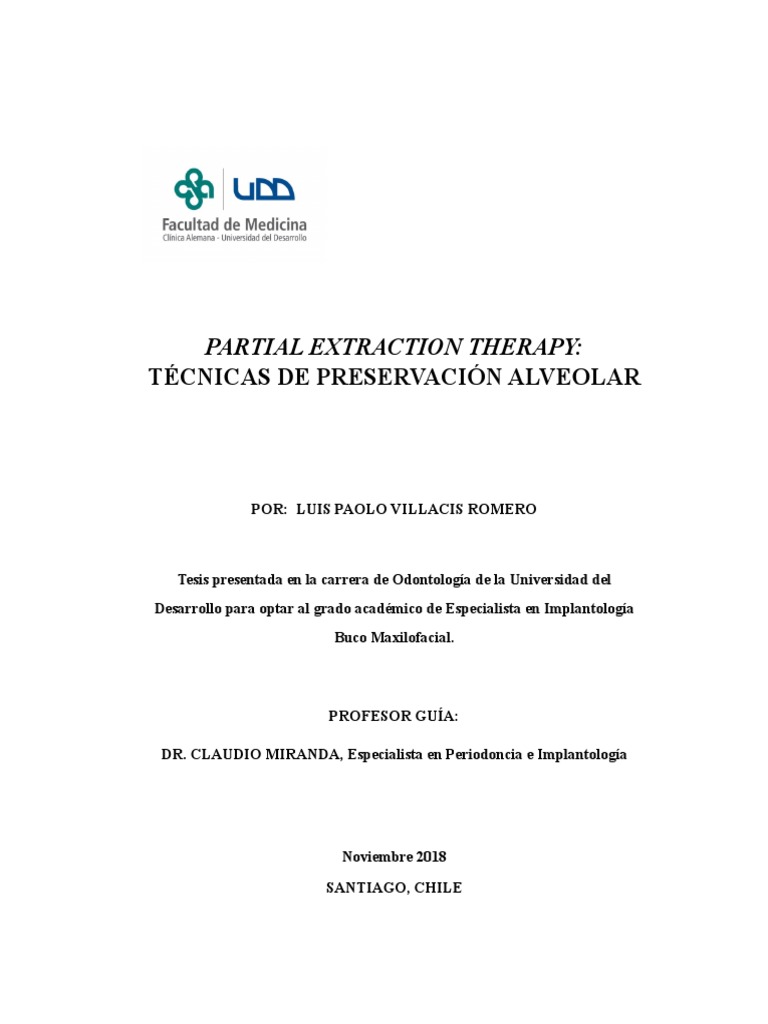 Partial Extraction Therapy: Técnicas de Preservación Alveolar | PDF ...