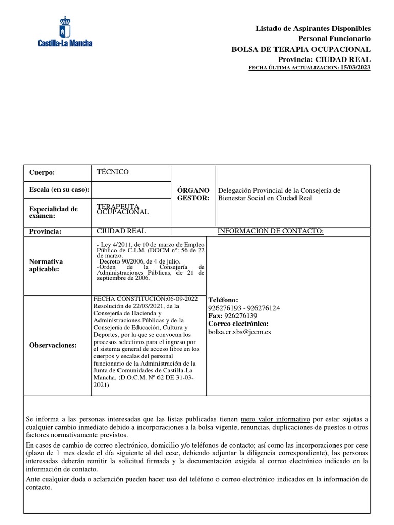 Modelo Terapia Ocupacional | PDF | Gobierno