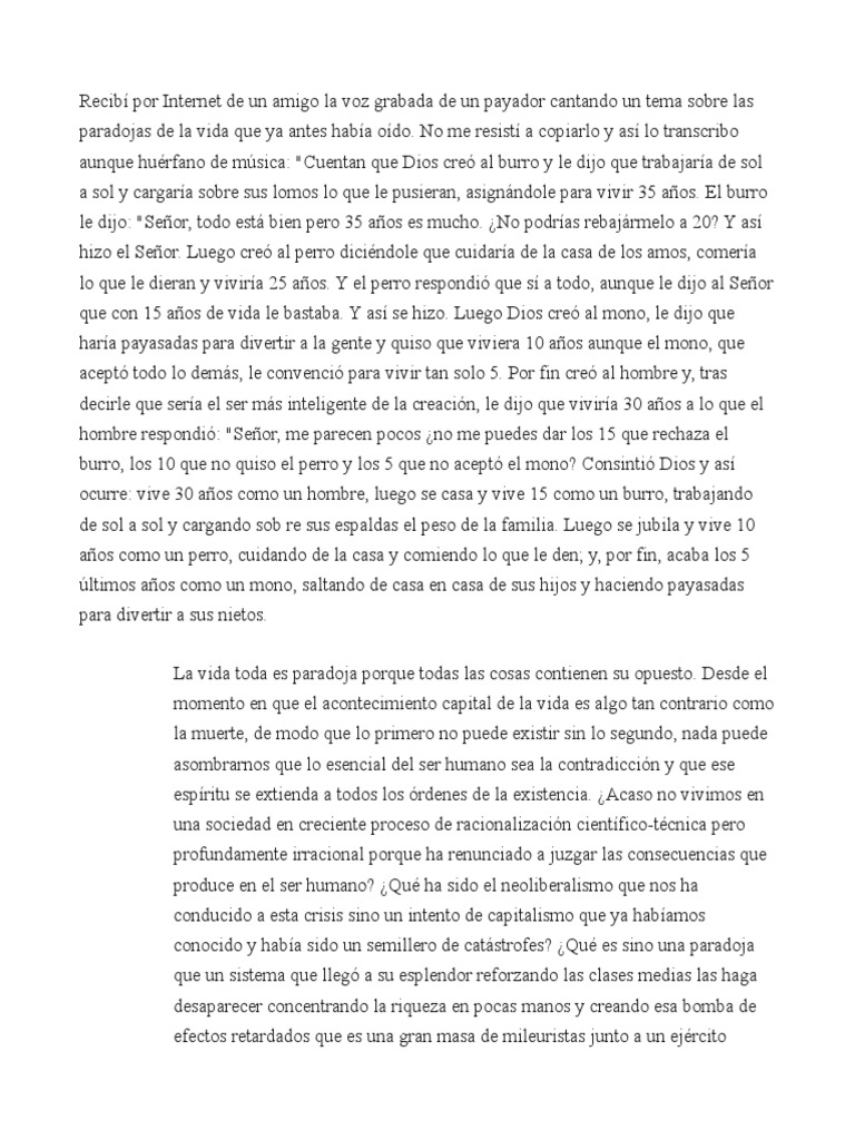 Cuento Del Homre | PDF