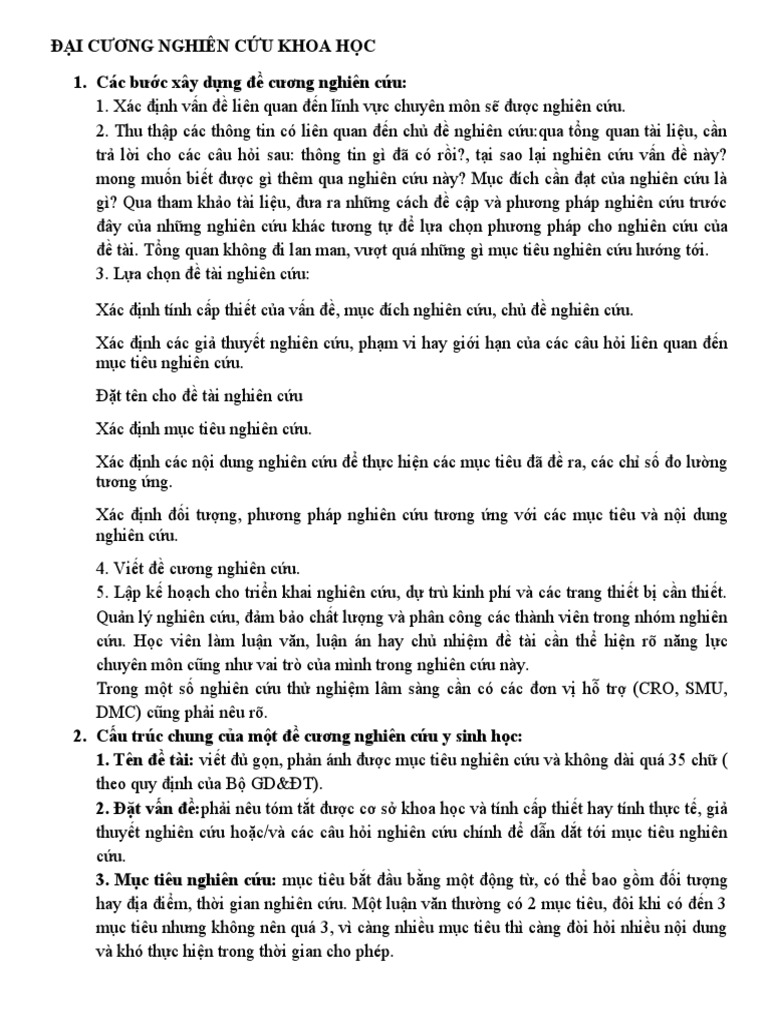 De Cuong NCKH Brief | PDF