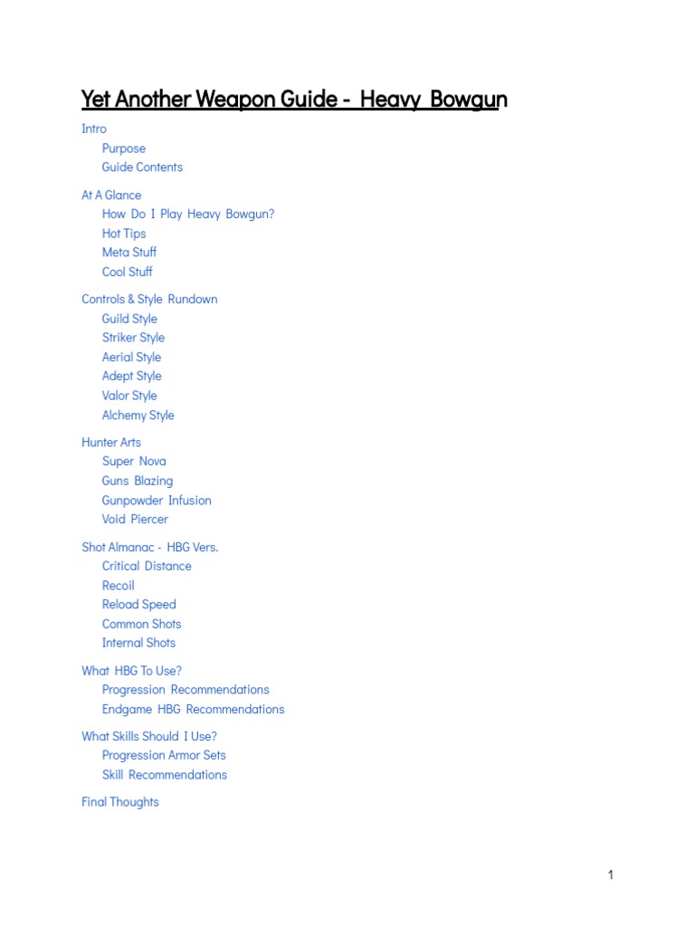 Yet Another Weapon Guide - HBG | PDF | Artillery | Gun Barrel