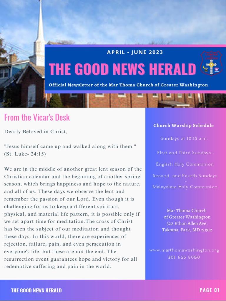 Church Newsletter-Compressed | PDF | Acts Of The Apostles ...