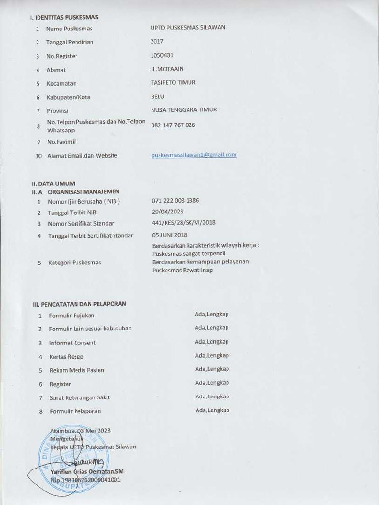 Data Admin Pusk. Silawan | PDF